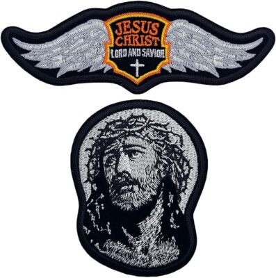 Jesus Christ Lord and Savior Jesus Patch - 2pc Set -iron on sew on | eBay