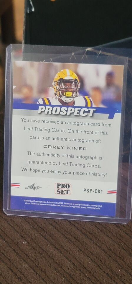 2022 Leaf Pro Set - Rookie - Autograph - Corey Kiner CINCINNATI | eBay