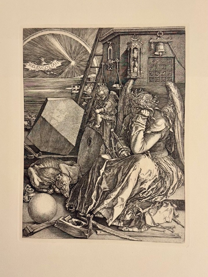 After Albrecht Dürer, Melencolia I (1514). Copperplate engraving, mid ...