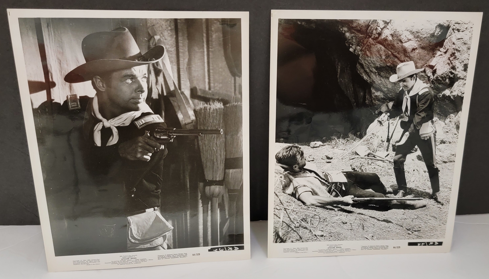 Vintage Lot of 2 1964 Apache Rifles Movie Still B&W Photo of Audie ...