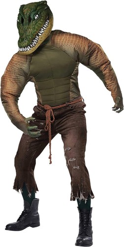 Gator Man Monster Animal Swamp Creature Fancy Dress Up Halloween Adult ...