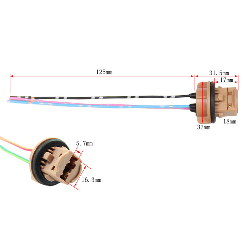 1PC LED T20 Car Lamp Lights Bulb Socket Adapter Extension Connector P ...