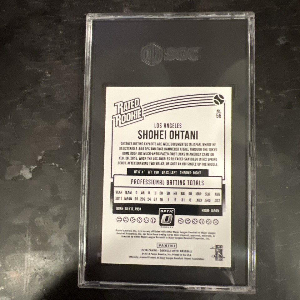 2018 Panini Donruss Optic - Rated Rookie Running #56 Shohei Ohtani (RC ...