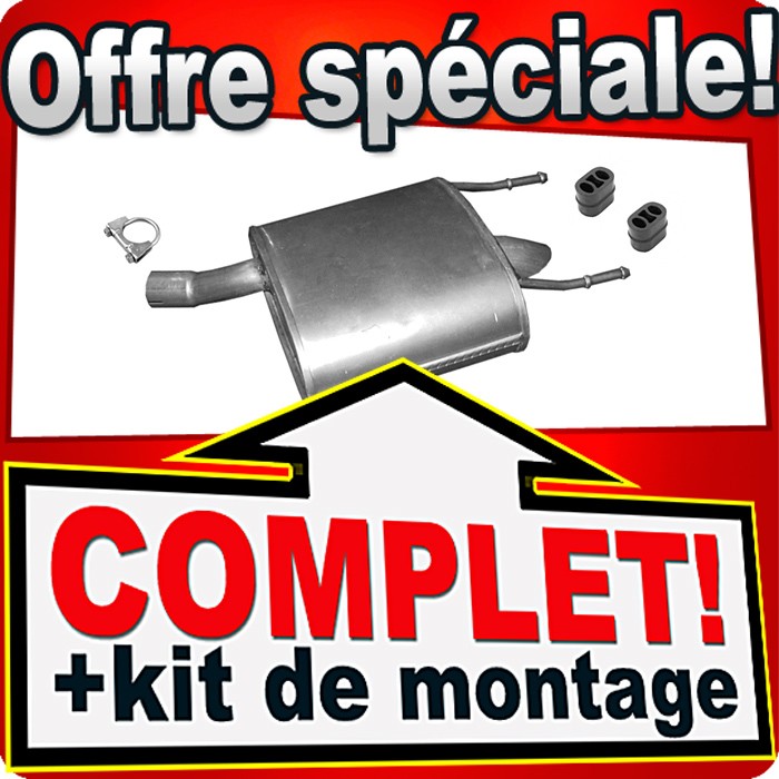Silencieux pour Opel Insignia A 1.6 et 1.8 essence de 2008 à 2017