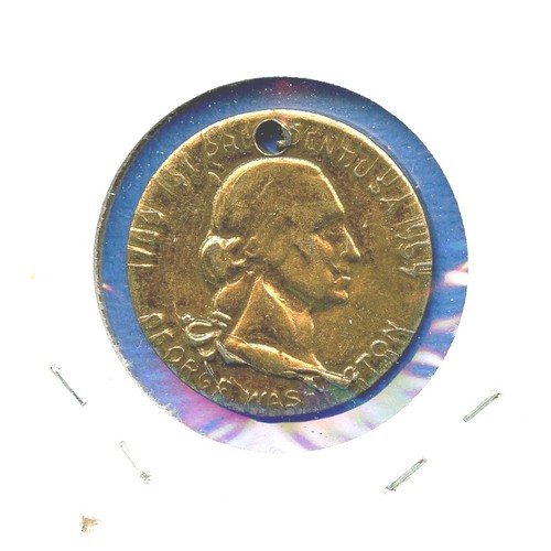 George Washington President Funeral Token 1789-1797 Holed Pendant Coin ...