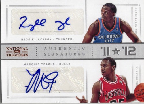 2012-13 National Treasures Reggie Jackson Teague Authentic Signatures ...