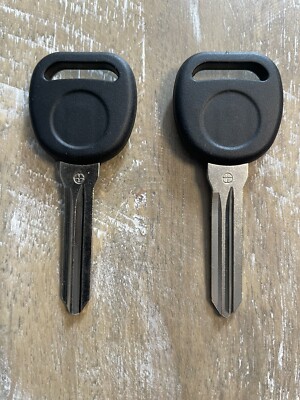 2 NEW UNCUT CHEVROLET GMC TRANSPONDER CHIPPED IGNITION/DOORS KEY BLANKS ...
