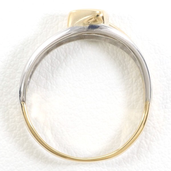 Platinum 900 18K Yellow gold ring 11 size Diamond About3.9g Free ...