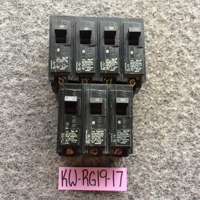 Lot Of 7 Siemens Q130 1-Pole 30-Amp 120/240V Plug-In Circuit Breaker | eBay