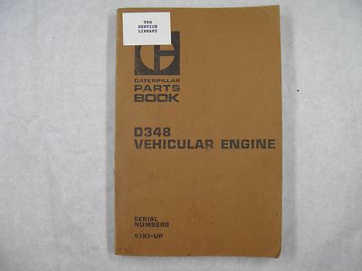 CAT Caterpillar D348 ENGINE Parts Manual 57K UEGO242S VEHICULAR | eBay