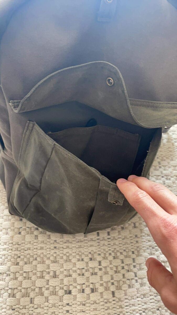 Filson Journeyman Backpack Waxed Tin Cloth Bridle Leather Filson Journeyman Backpack Waxed Tin Cloth Bridle Leather