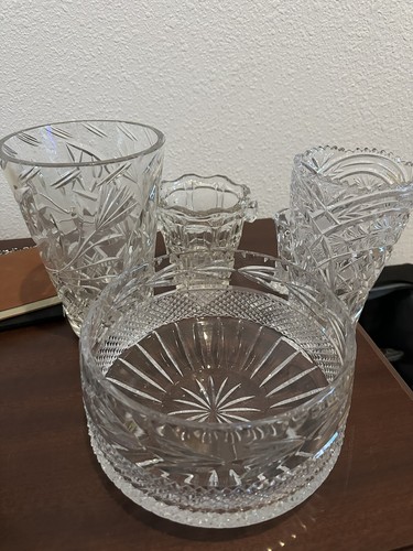 Vintage Beautiful 5 Piece Crystal Lot-kitchenware, Glassware | eBay