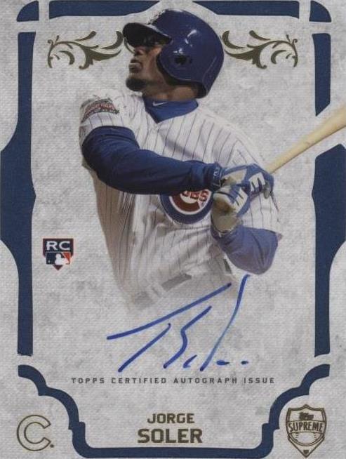 2015 Topps Supreme - Autographs Jorge Soler #SA-JSR (AU, RC) for sale ...