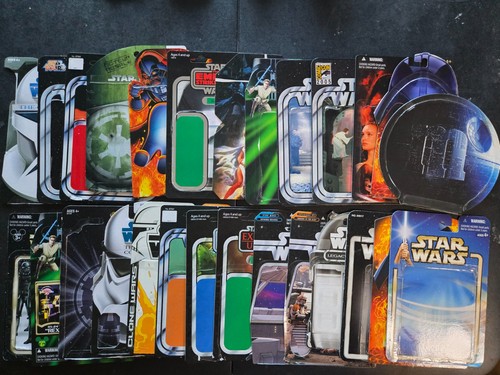 27 Hasbro Star Wars Action Figure Card Back Lot Vintage Saga Star Tours ...