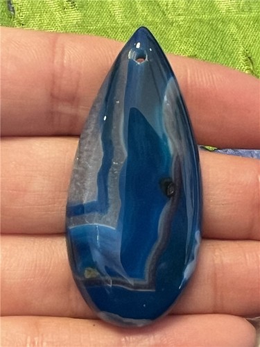 KU63084 48x22x7mm Blue/white Druzy Geode Agate Teardrop Pendant Bead | eBay