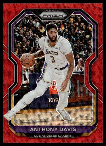 2020-21 Prizm Red Wave Prizms Anthony Davis Los Angeles Lakers #109 | eBay