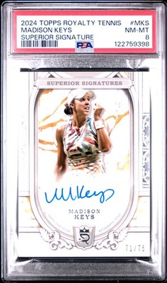 2024 Topps Royalty Tennis Madison Keys Superior Auto /75 - PSA 8 (None ...