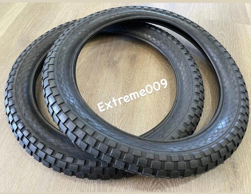 20"x 3.00 BMX Block Tread Black Tires Bike Cross Street Fat 20x3.00 ...
