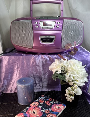 Rare Lavender Purple Lenox Sound Boombox CD Cassette AM/FM Y2K Tested ...