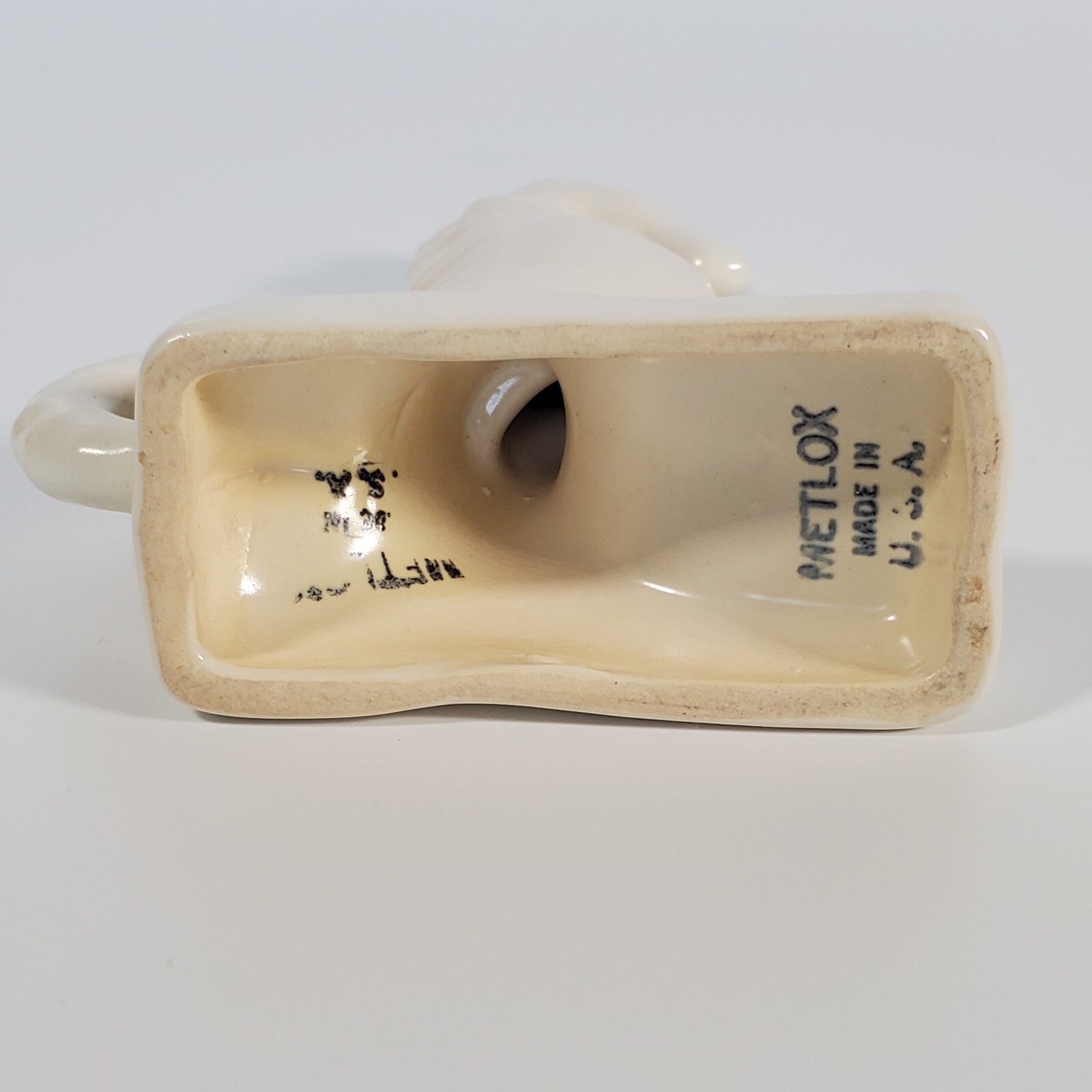 Metlox Pottery Folded Edge Flower Bowl with Seahorse Figurine Center | eBay