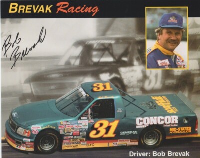 1996 Bob Brevak signed Brevak Racing Ford F-150 NASCAR CTS postcard | eBay