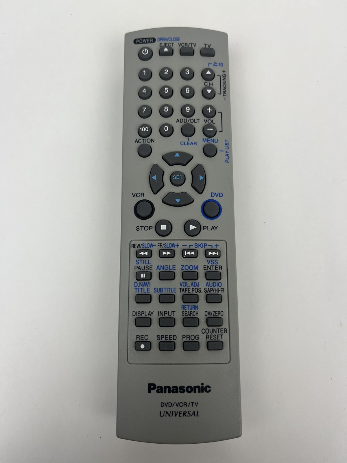 Panasonic DVD VCR TV Universal Remote Control EUR7724KAO for sale ...