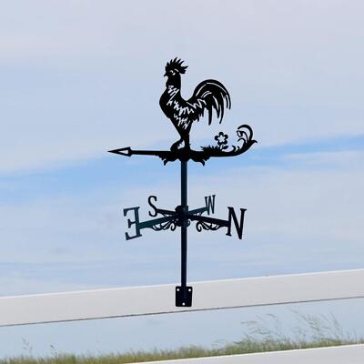 Rooster Weathervane Wind Direction Indicator Farmhouse Porch | eBay ...