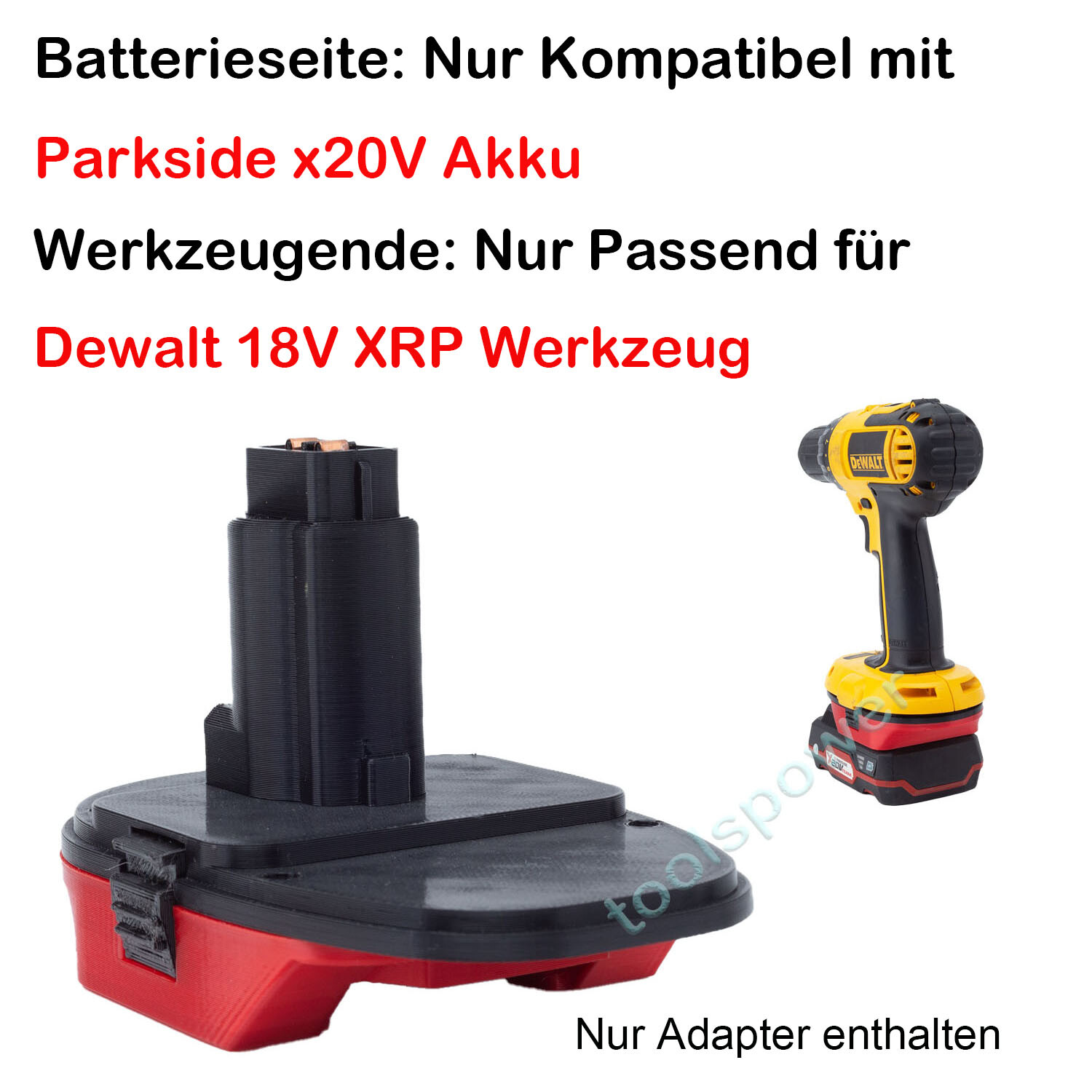 Akku Adapter Für PARKSIDE X20V Akku auf für MAKITA RYOBI BOSCH EINHELL ...