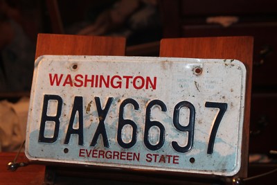 2010 Washington License Plate Evergreen State BAX6697 ROUGH BENT | eBay