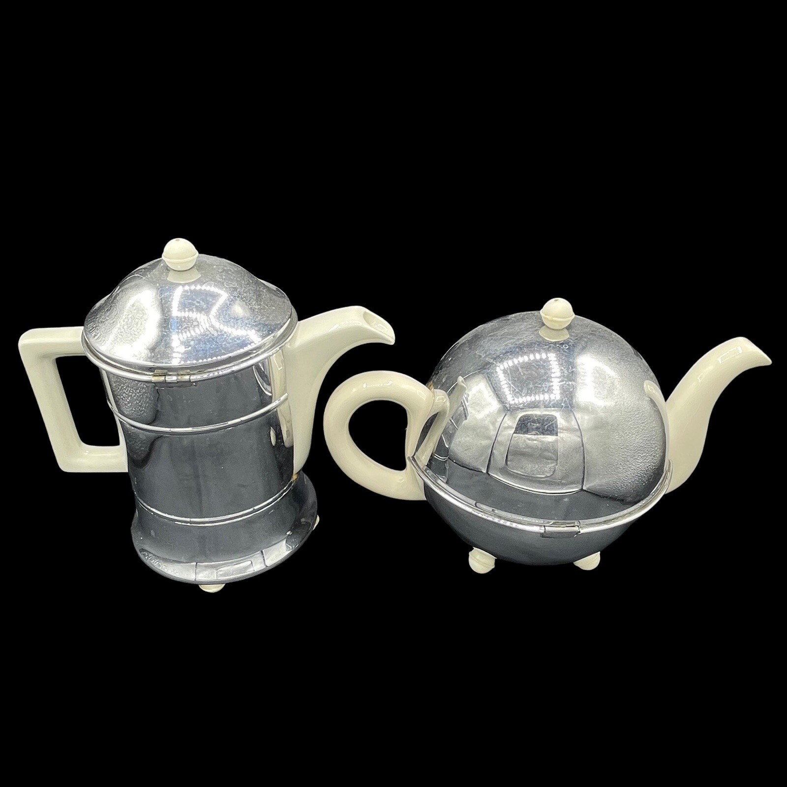 VTG Everhot PBB Mid Century Coffee Pot Tea Pot Creamer Sugar Chrome ...