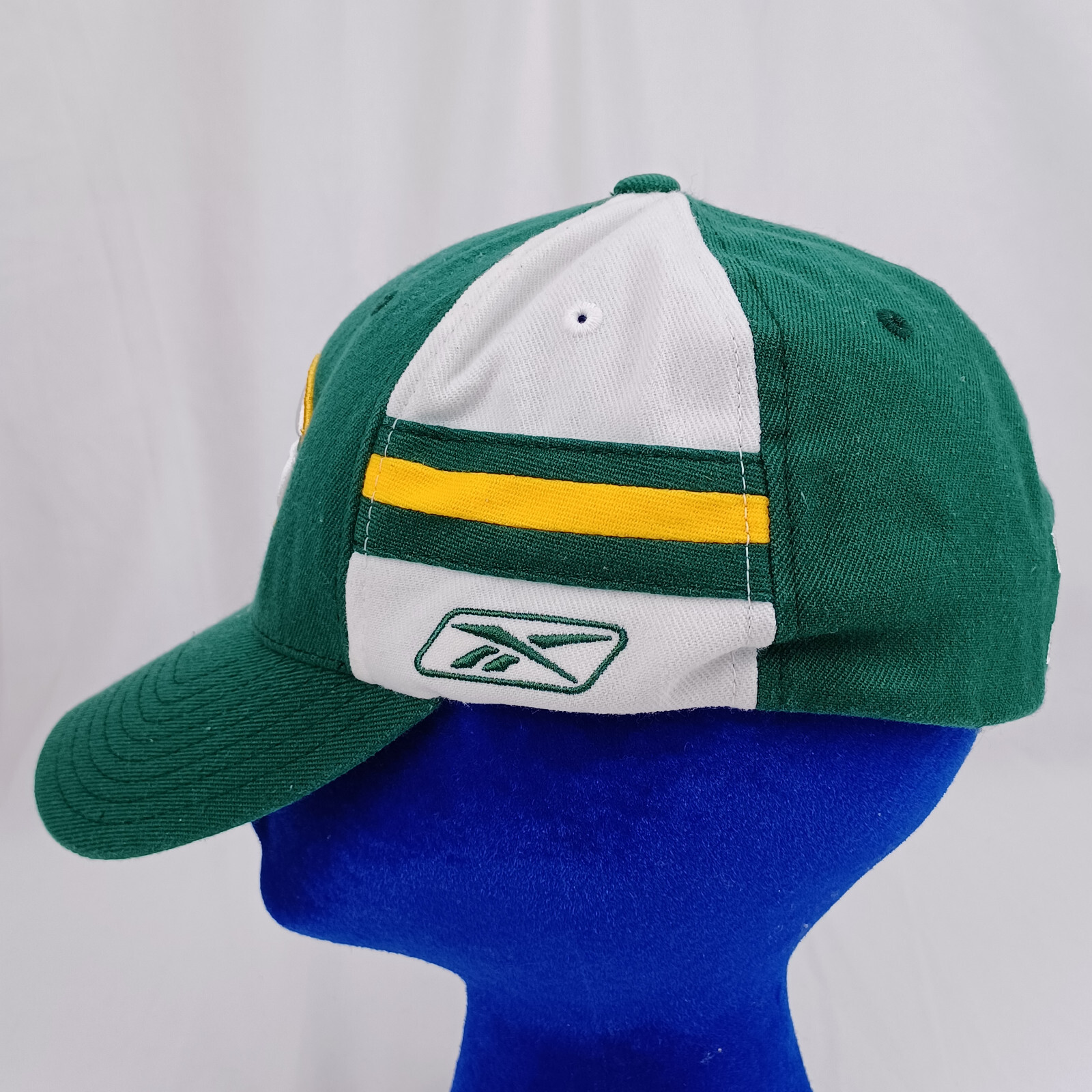 Green Bay Packers NFL Headwear Hat Cap Reebok Green Yellow Stripes ...