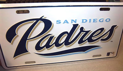 San Diego Padres MLB major league baseball team Metal embossed License ...