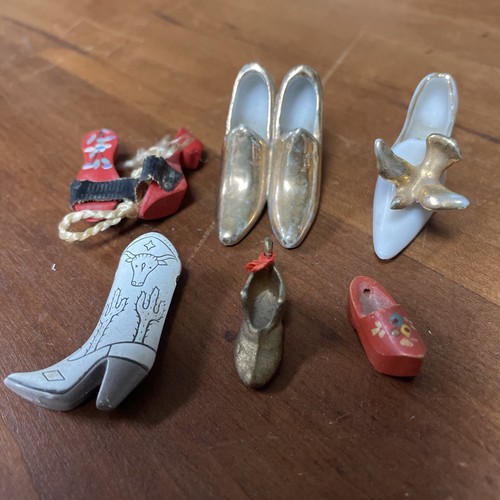 Antique Miniature Shoe Collection Set Of 6 Tiny | eBay