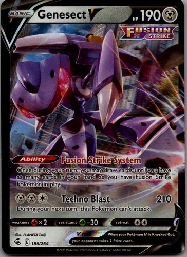 Genesect V Ultra Rare SWSH08: Fusion Strike 185/264 NM | eBay