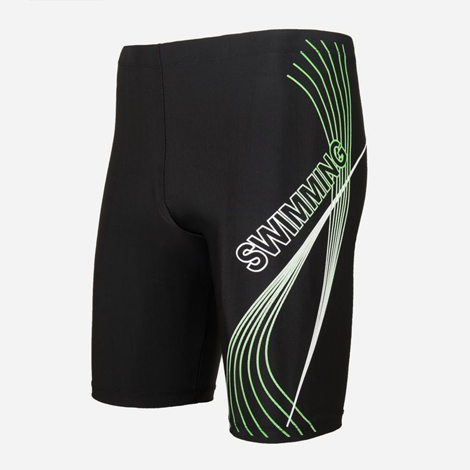 Mens Swimming Trunks Large Size Long Five-point Swimsuit High Elastic ...