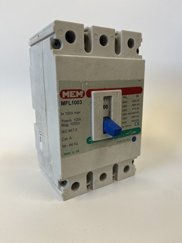 MEM Memshield MCCB Triple Pole 3 Phase 100A MFL1003 | eBay UK