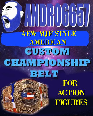 AEW style MJF AMERICAN championship belts Action figures JAZWARES Wwe ...