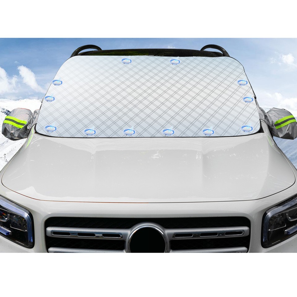 CAR UNIVERSAL WINDSCREEN COVER WINTER WEATHER SCREEN COVER SUN SNOW ICE ...