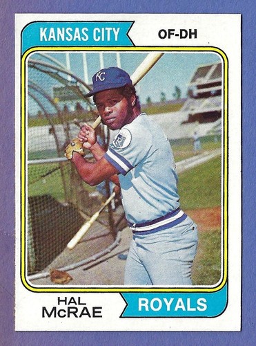 VINTAGE 1974 TOPPS BASEBALL CARD #563 HAL MCRAE KANSAS CITY ROYALS NM ...