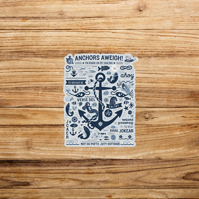 Nautical Anchor Sticker - Sailing Puns & Maritime Humor Vinyl Decal ...