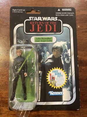 Star Wars 2010 Vintage ROTJ Luke Skywalker Jedi Knight Variant Card w ...