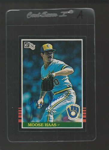 Moose Haas Signed Auto 1985 Donruss #473 Baseball Card Autograph A | eBay