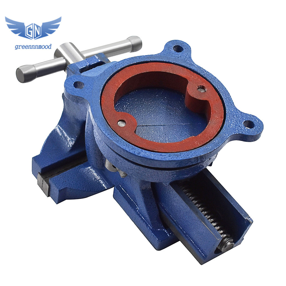 5" Bench Vise with Anvil Swivel Locking Base Table Top Clamp Heavy Duty ...