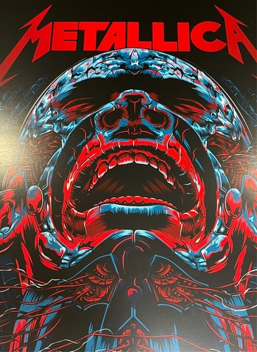 Metallica Concert Poster Tulsa 2008 Ken Taylor Signed Numbered Giclee ...