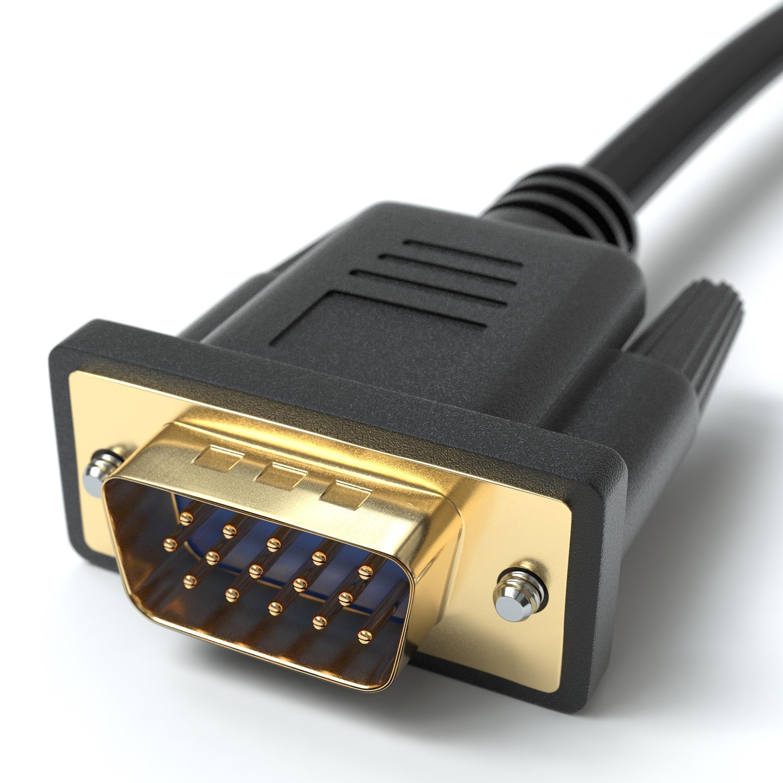 2m HDMI zu VGA Adapter-Kabel D-Sub 15 Pin 1080P Beamer Computer Monitor ...