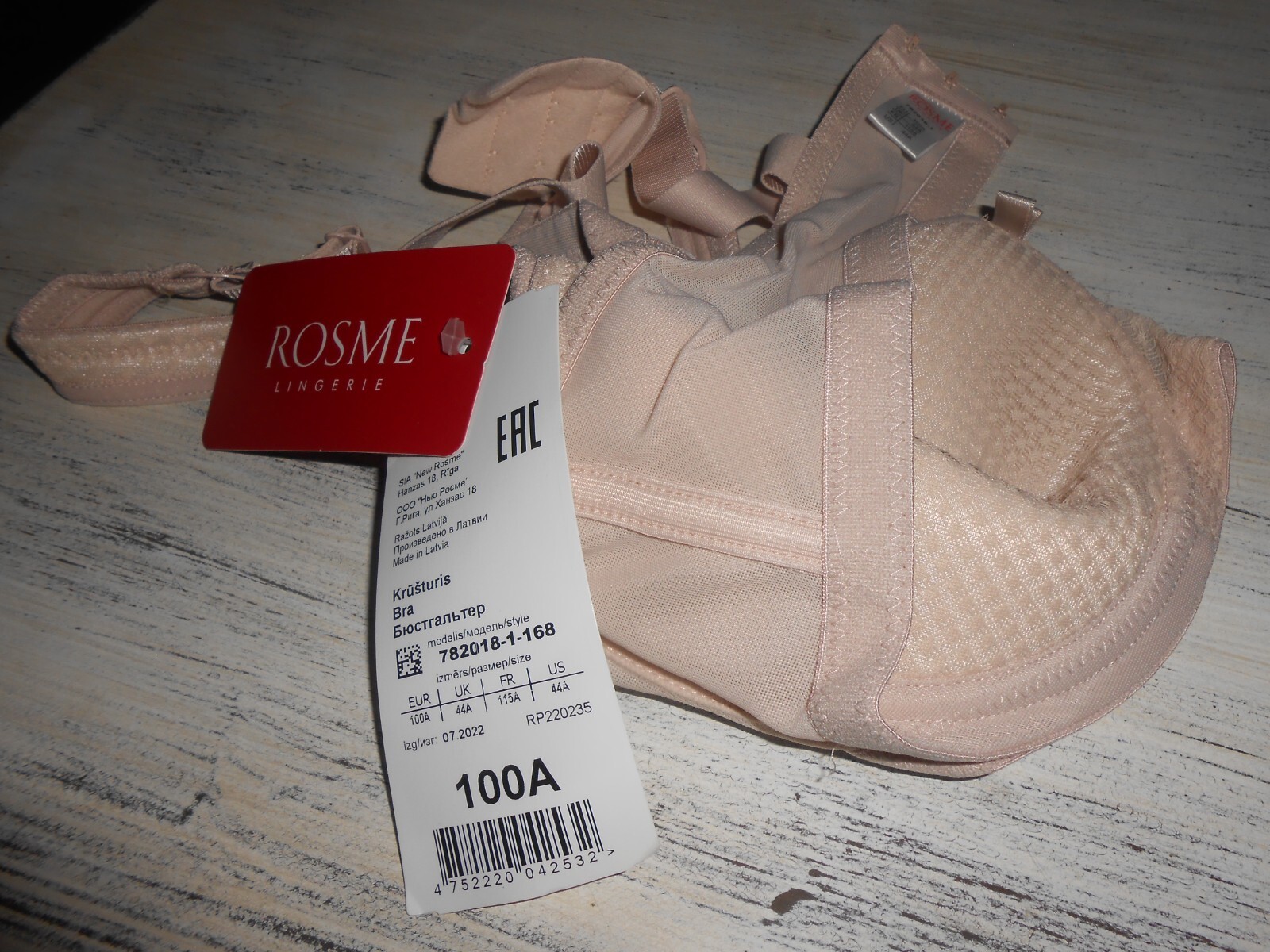 Rosme 782018-1-168 44A Taupe Colored Underwire Bra New with Tags | eBay