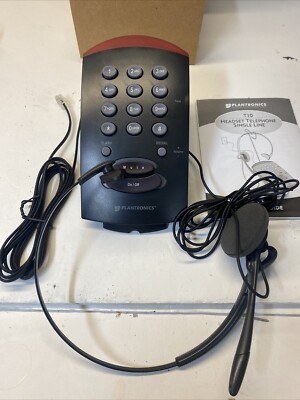 Plantronics Headset Telephone Corded Single Line Hands-Free System T10 ...