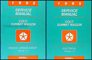 1995 Summit Wagon and Colt Wagon Repair Shop Manual Set 95 Eagle Dodge ...