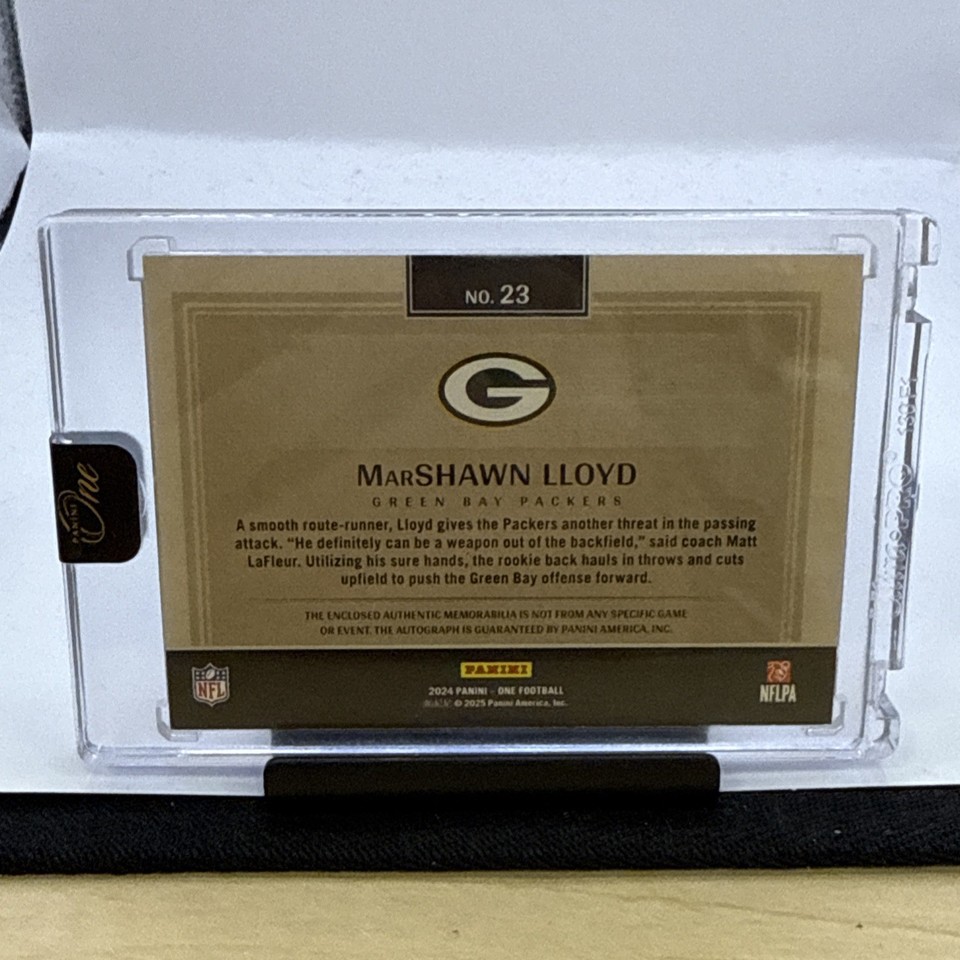 2024 Panini One - Rookie Patch Autographs Marshawn Lloyd /199 2 Color ...