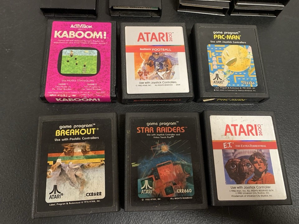 Lot Of 21 Atari 2600 & Coleco Video Game Cartridges Classic Titles ...